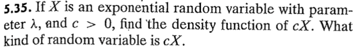 Solved 5.35. If x is an ﻿exponential random variable with | Chegg.com