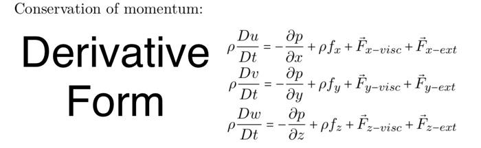 Solved Conservation of momentum: Integral Form | Chegg.com
