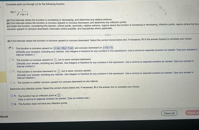 Solved Complete parts (a) through (c) for the following | Chegg.com