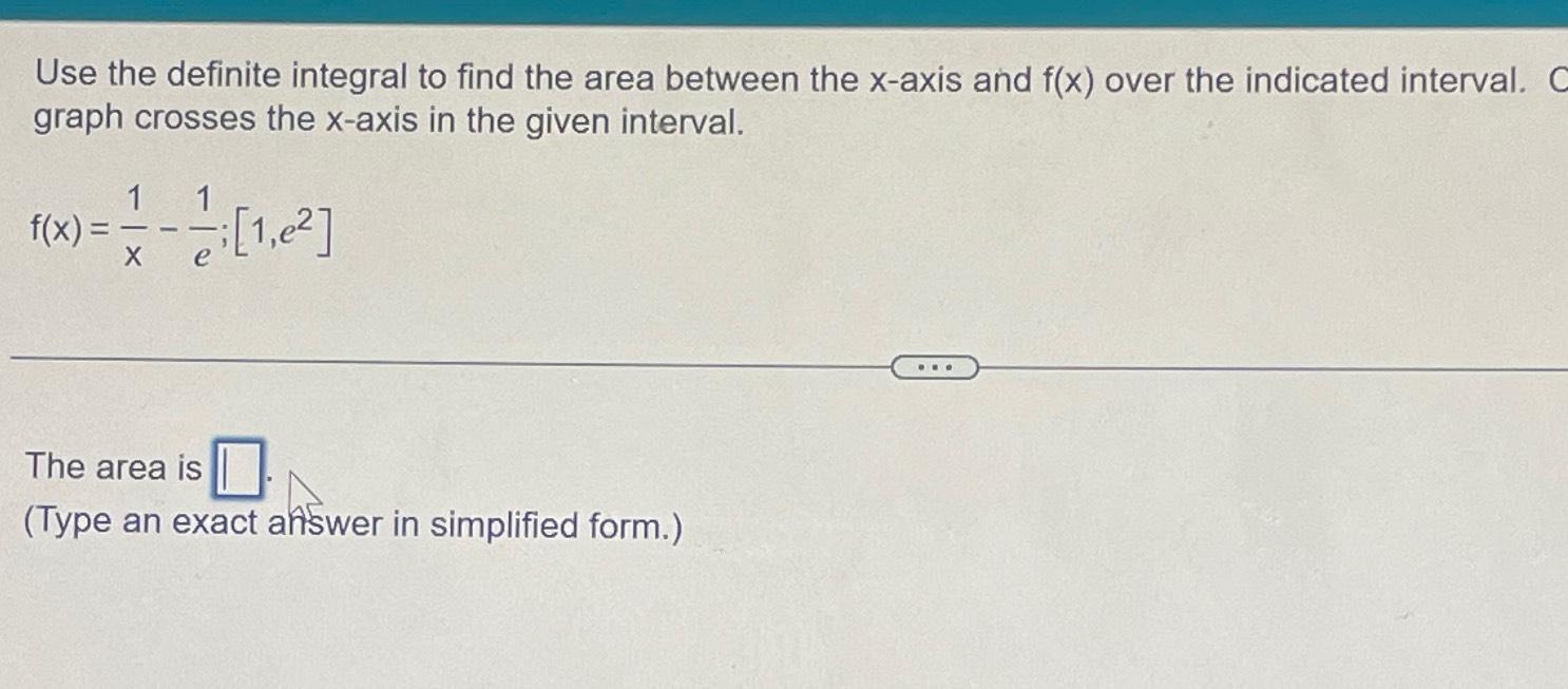 Solved Use the definite integral to find the area between | Chegg.com