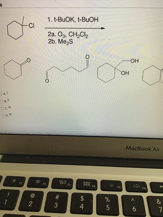 Solved 1. t-BuOK, t-BuOH 2a. O3, CH,СІ, 2b. Mes -ОН ОН БА! | Chegg.com