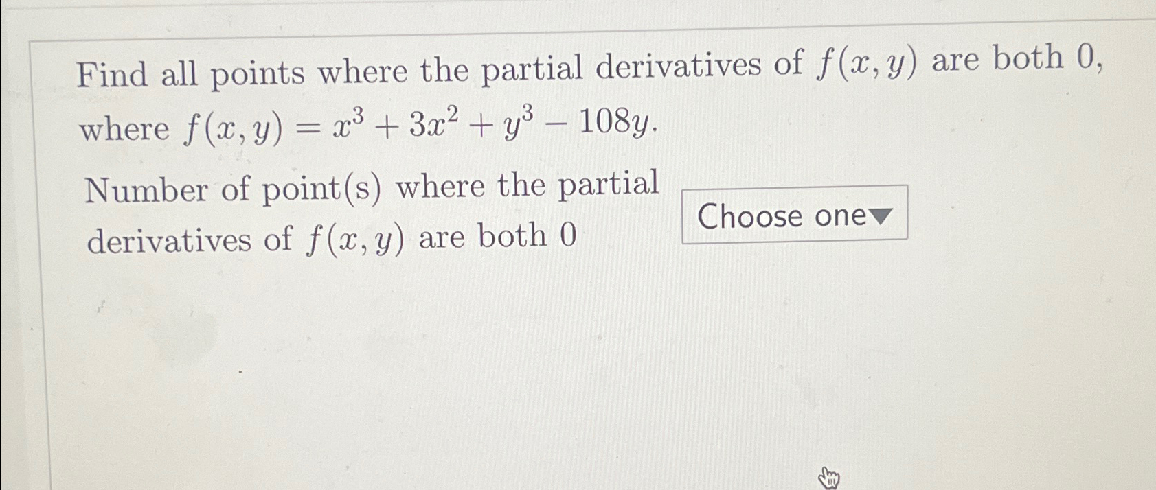 Solved Find all points where the partial derivatives of | Chegg.com