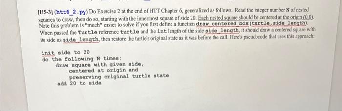 Solved [H5-3] (htt6 2.PY) Do Exercise 2 at the end of HTT | Chegg.com