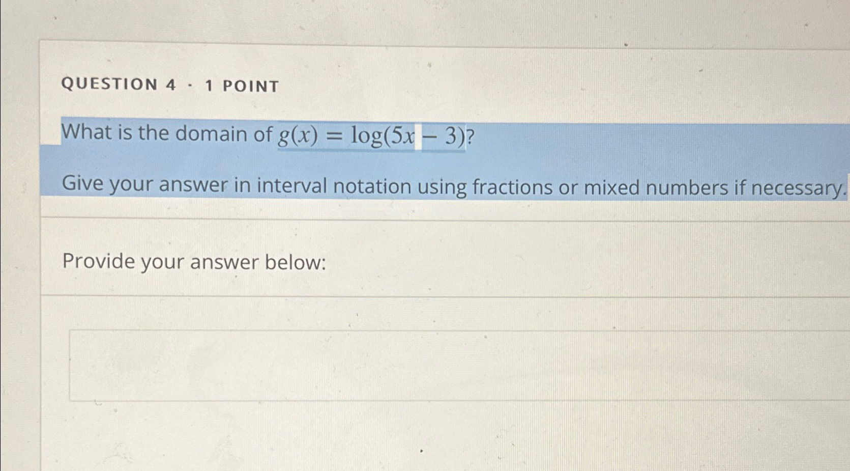 Solved QUESTION 4 - 1 ﻿POINTWhat is the domain of | Chegg.com