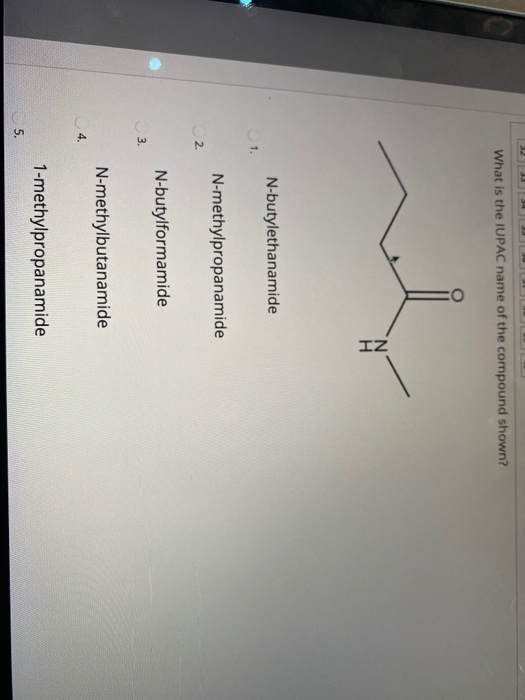 Solved 330 What is the IUPAC name of the compound shown? IZ | Chegg.com