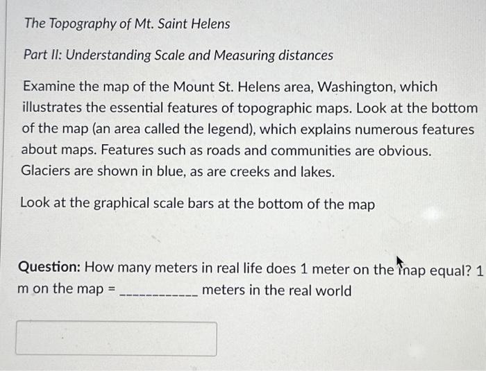 Solved The Topography of Mt. Saint Helens Part II: | Chegg.com