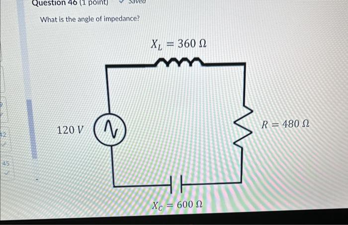[Solved]: What is the angle of impedance?