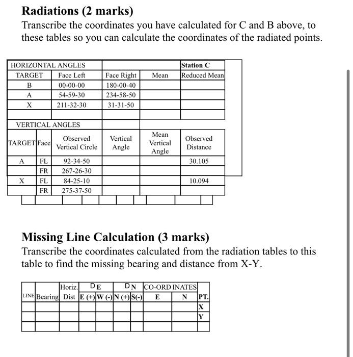 Solved Complete the traverse table to find the linear | Chegg.com