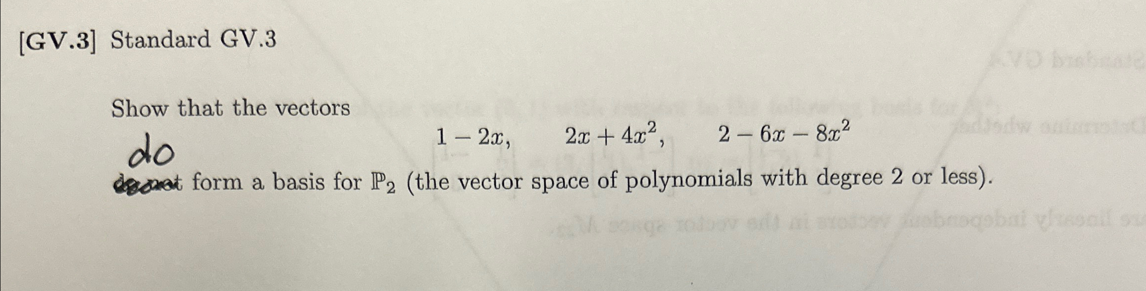 Solved [GV.3] ﻿Standard GV. 3Show that the | Chegg.com