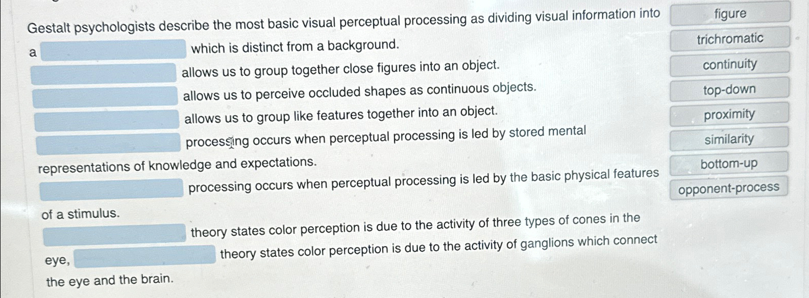 Solved Gestalt psychologists describe the most basic visual | Chegg.com