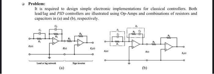Solved Task (1): Obtain the closed-loop transfer functions, | Chegg.com