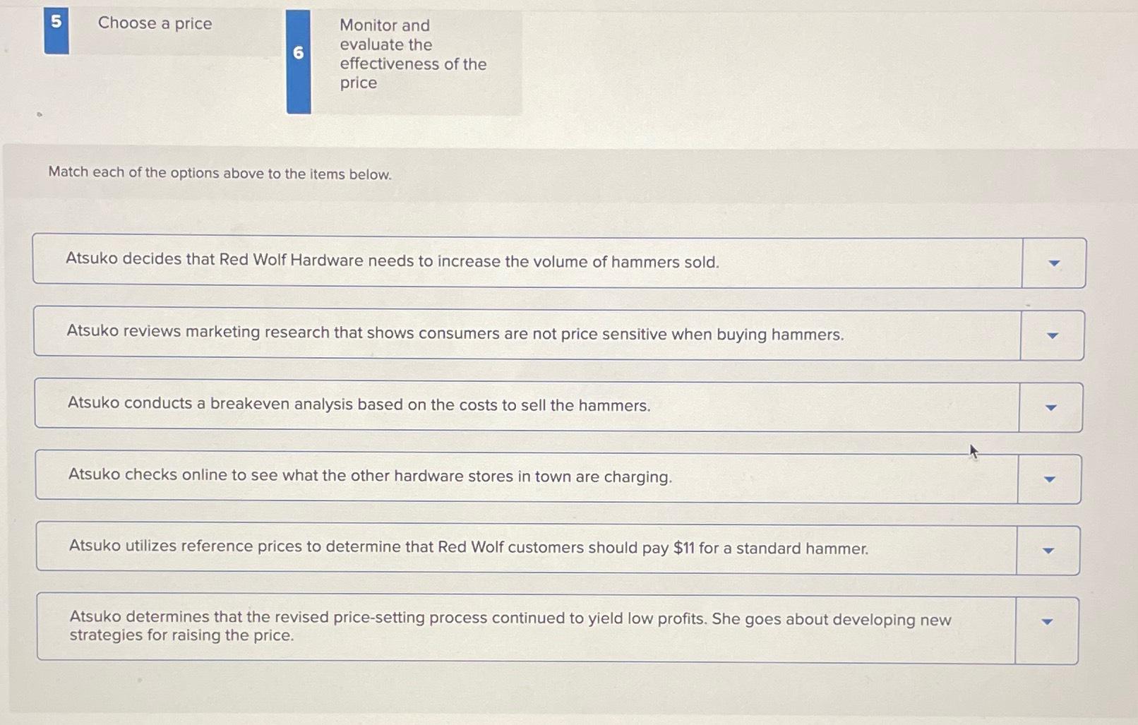 Solved Price-Setting Activities at Red Wolf HardwareMany | Chegg.com