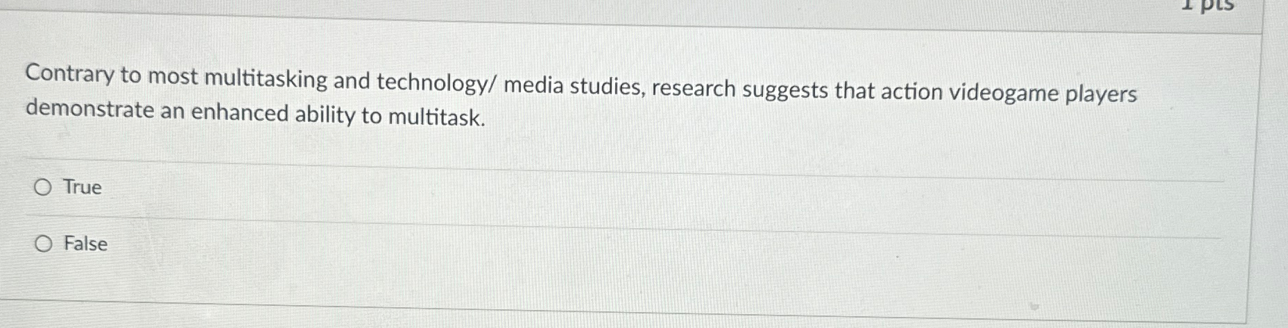 Solved Contrary to most multitasking and technology/ ﻿media | Chegg.com