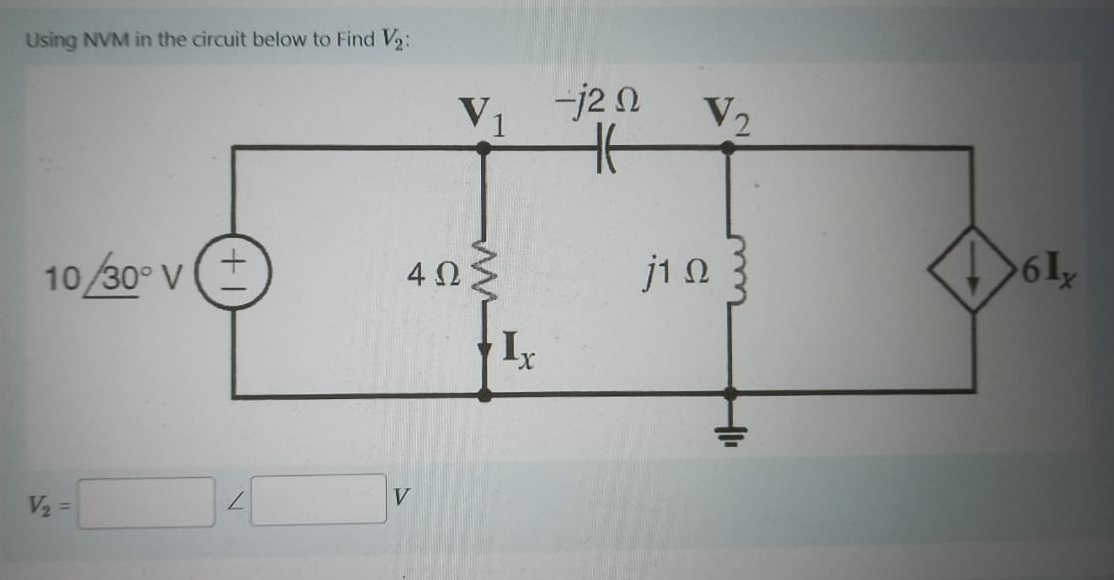 Solved Using NVM in the circuit below to Find V2 ﻿: | Chegg.com