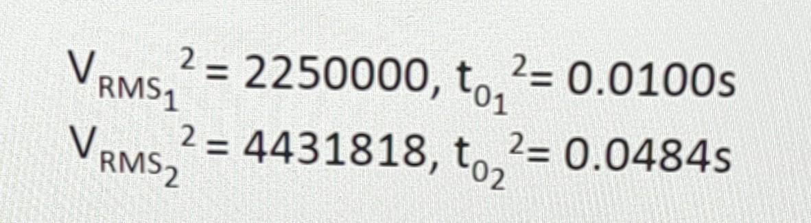 Solved Given the data how would I use Dix equation to find | Chegg.com