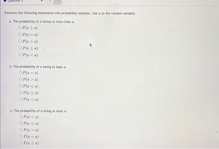 Solved Question 3 Translate the following statements into | Chegg.com