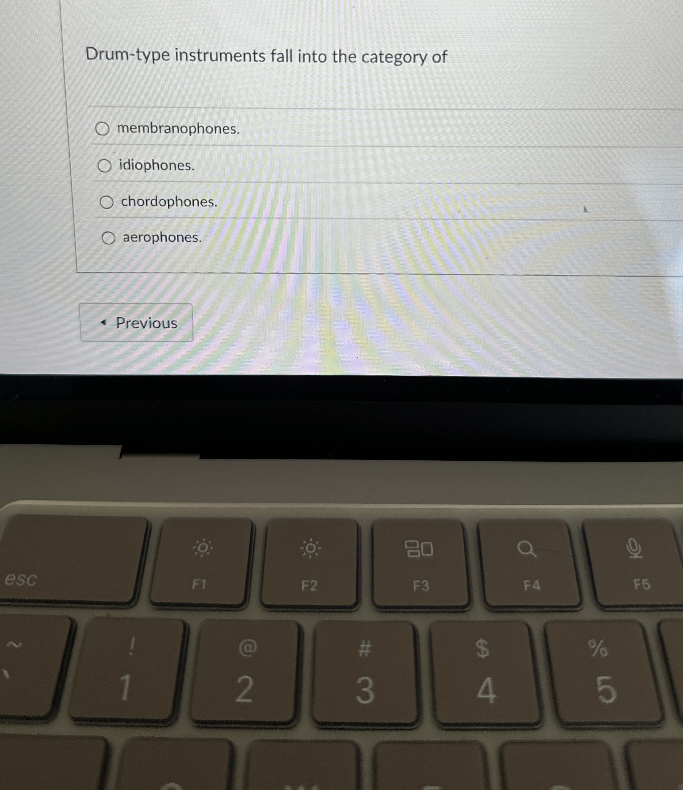 Solved Drum-type instruments fall into the category | Chegg.com