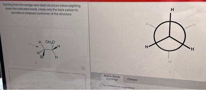 Solved Starting from the wedge-and-dash structure below | Chegg.com