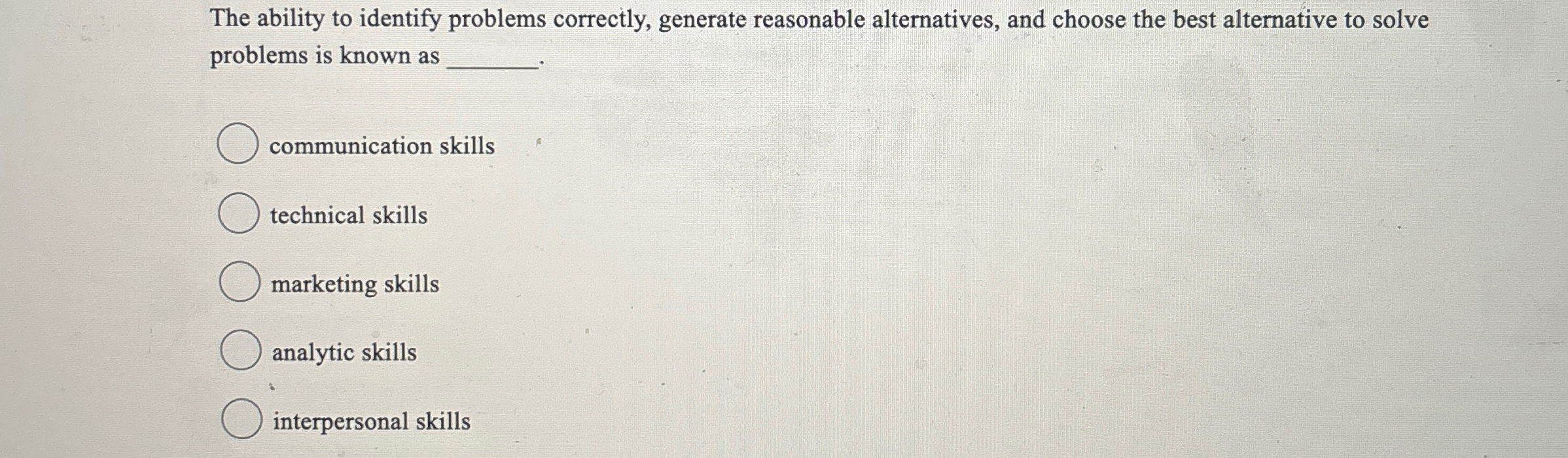 Solved The ability to identify problems correctly, generate | Chegg.com Solved The ability to identify problems correctly, generate | Chegg.com