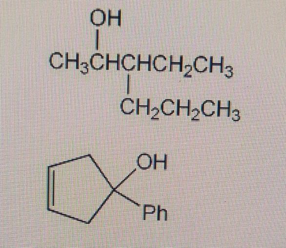 Solved OH CH3CHCHCH2CH3 CH2CH2CH3 OH Г Ph CH3 H3C ОН | Chegg.com