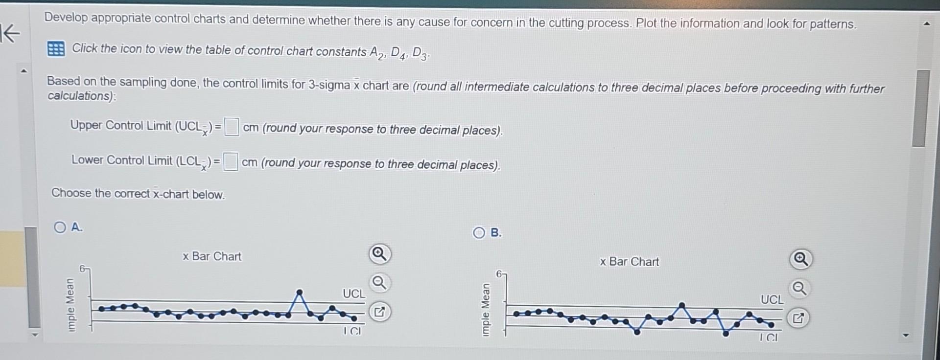 Develop appropriate control charts and determine | Chegg.com