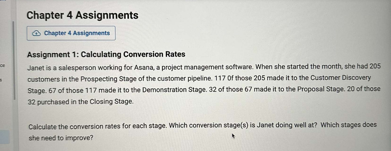 Solved Chapter 4 ﻿AssignmentsAssignment 1: Calculating | Chegg.com