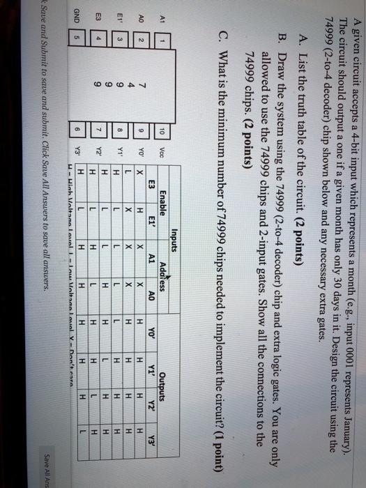 Solved A given circuit accepts a 4-bit input which | Chegg.com