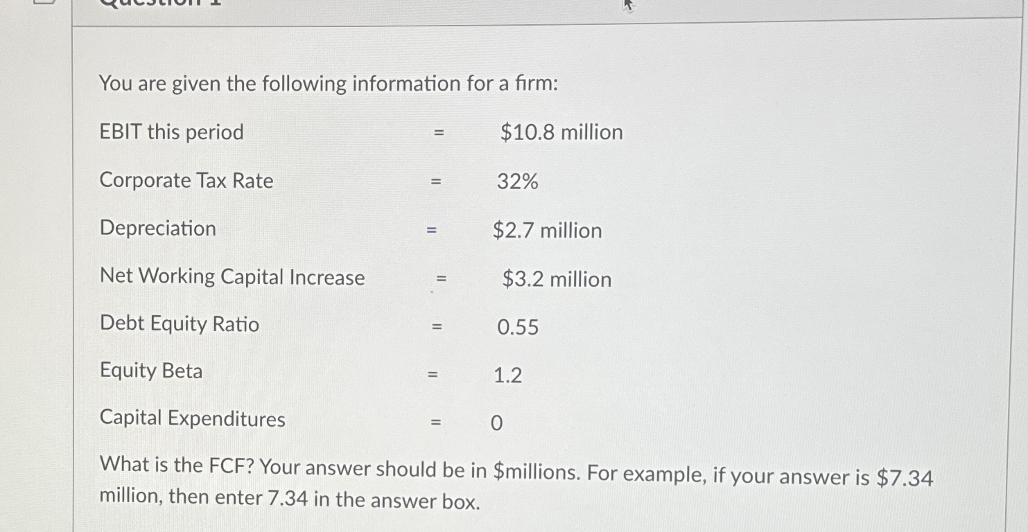 Solved You are given the following information for a | Chegg.com