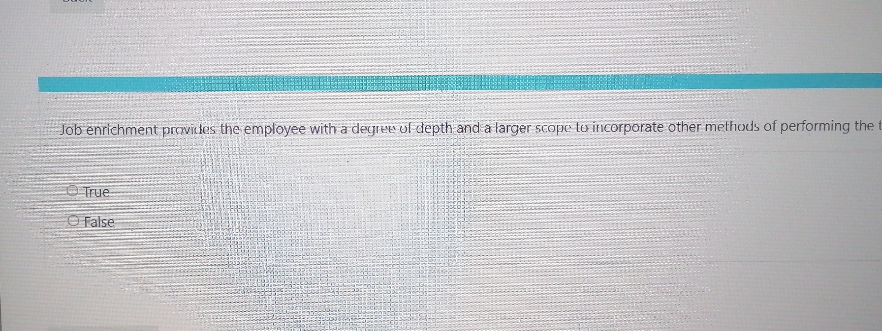 Solved Job enrichment provides the employee with a degree of | Chegg.com