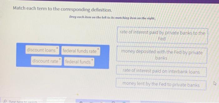 Solved Match each term to the corresponding definition. Drag | Chegg.com