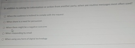 Solved In adtition to asking for intormation of action from | Chegg.com