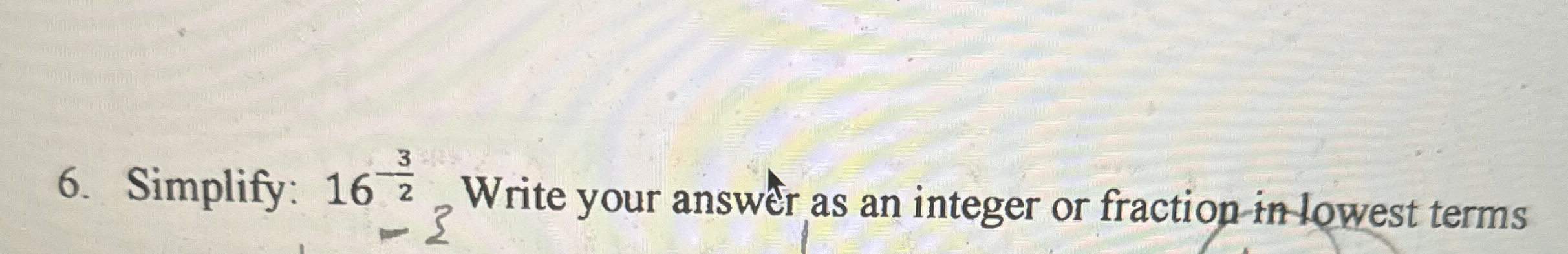 Solved Simplify: 16-32 ﻿Write your answêr as an integer or | Chegg.com