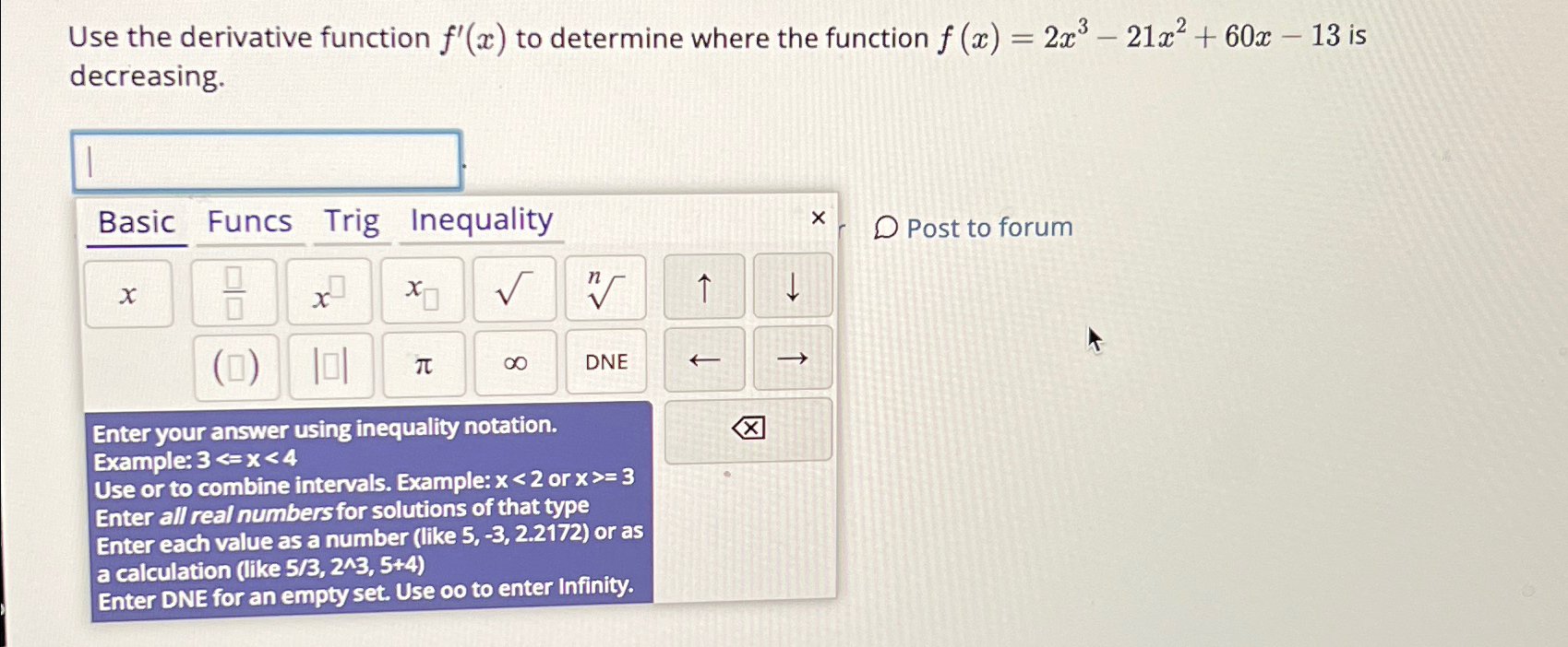 Solved Use the derivative function f'(x) ﻿to determine where | Chegg.com