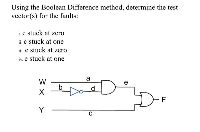 Solved Using the Boolean Difference method, determine the | Chegg.com