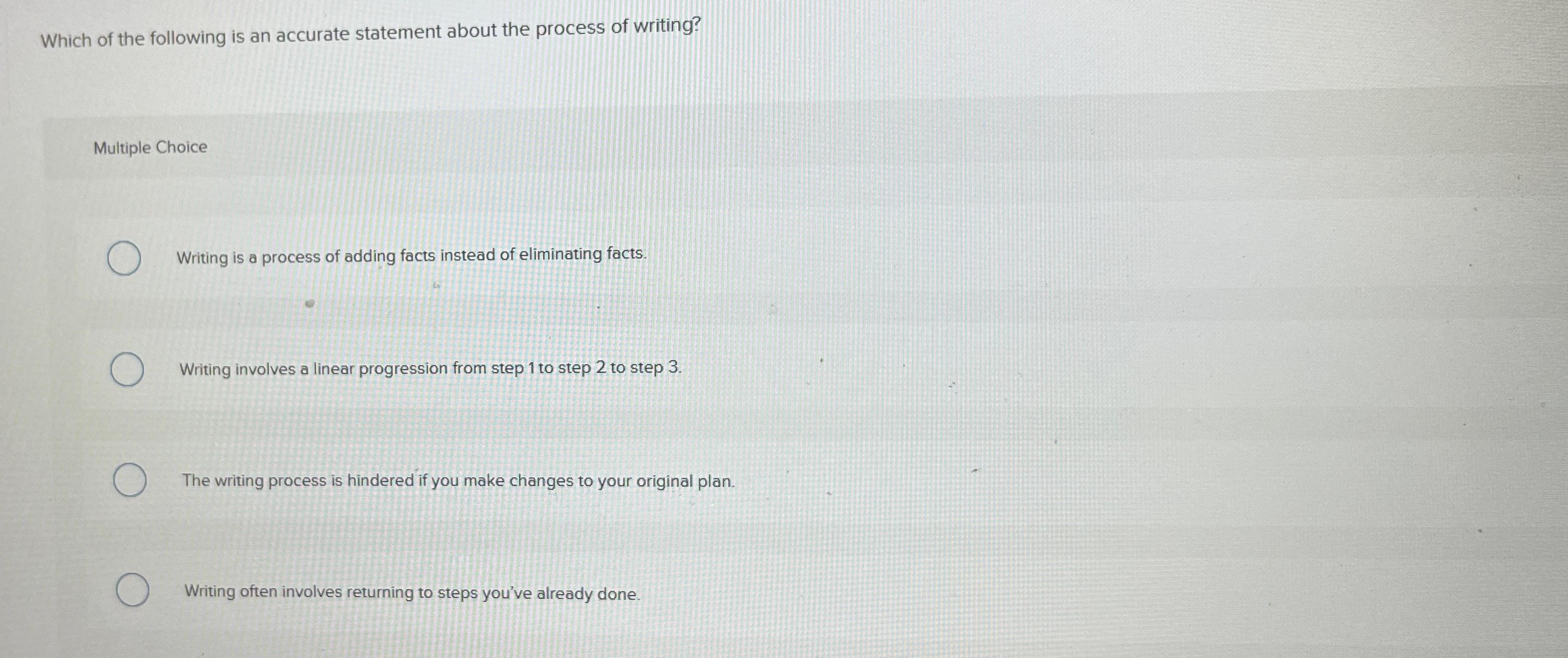 Solved Which of the following is an accurate statement about | Chegg.com