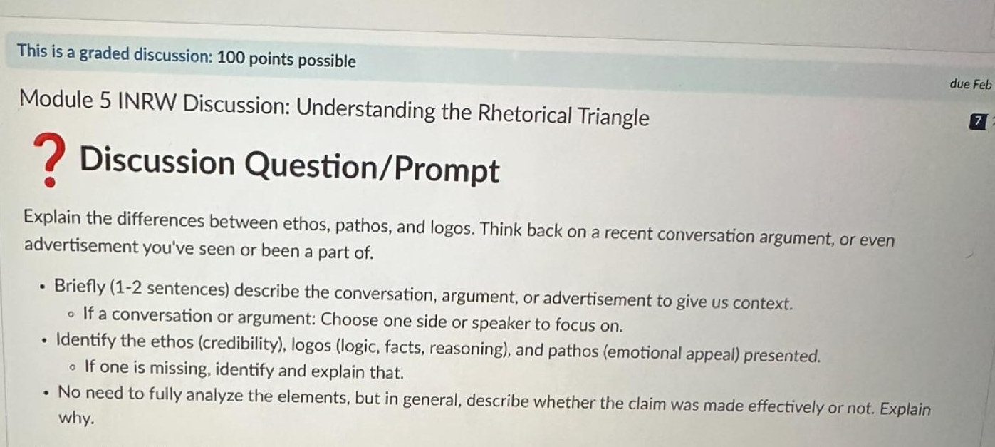Solved This is a graded discussion: 100 ﻿points | Chegg.com