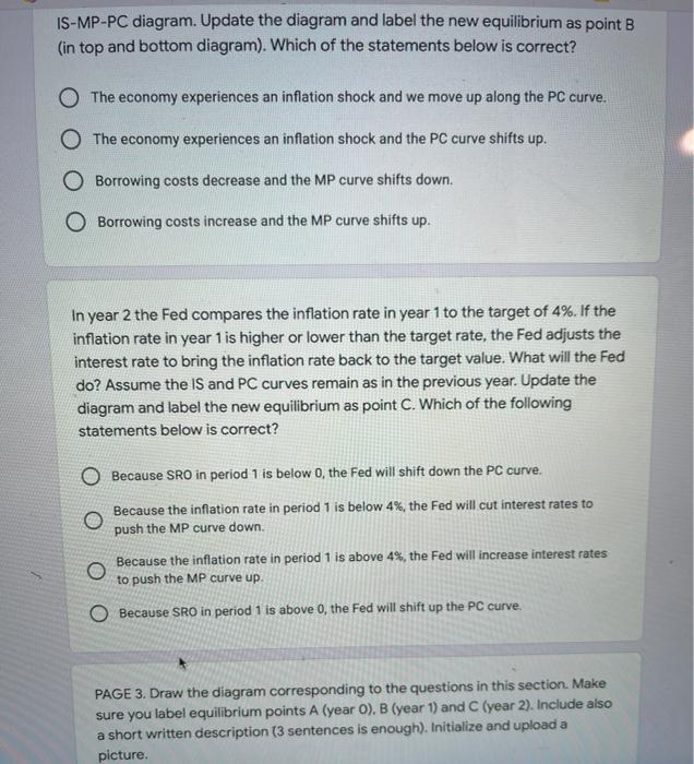 Solved Consider the full short-run model (IS-MP-PC). You | Chegg.com