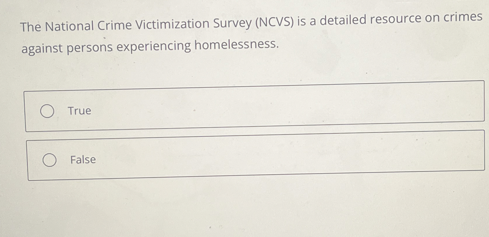 Solved The National Crime Victimization Survey Ncvs ﻿is A