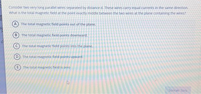 Solved Consider two very long parallel wires separated by | Chegg.com