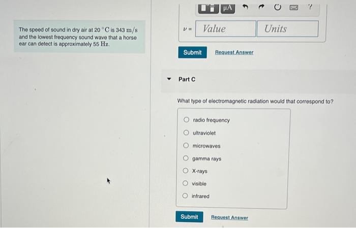 Solved The speed of sound in dry air at 20∘C is 343 m/s What | Chegg.com