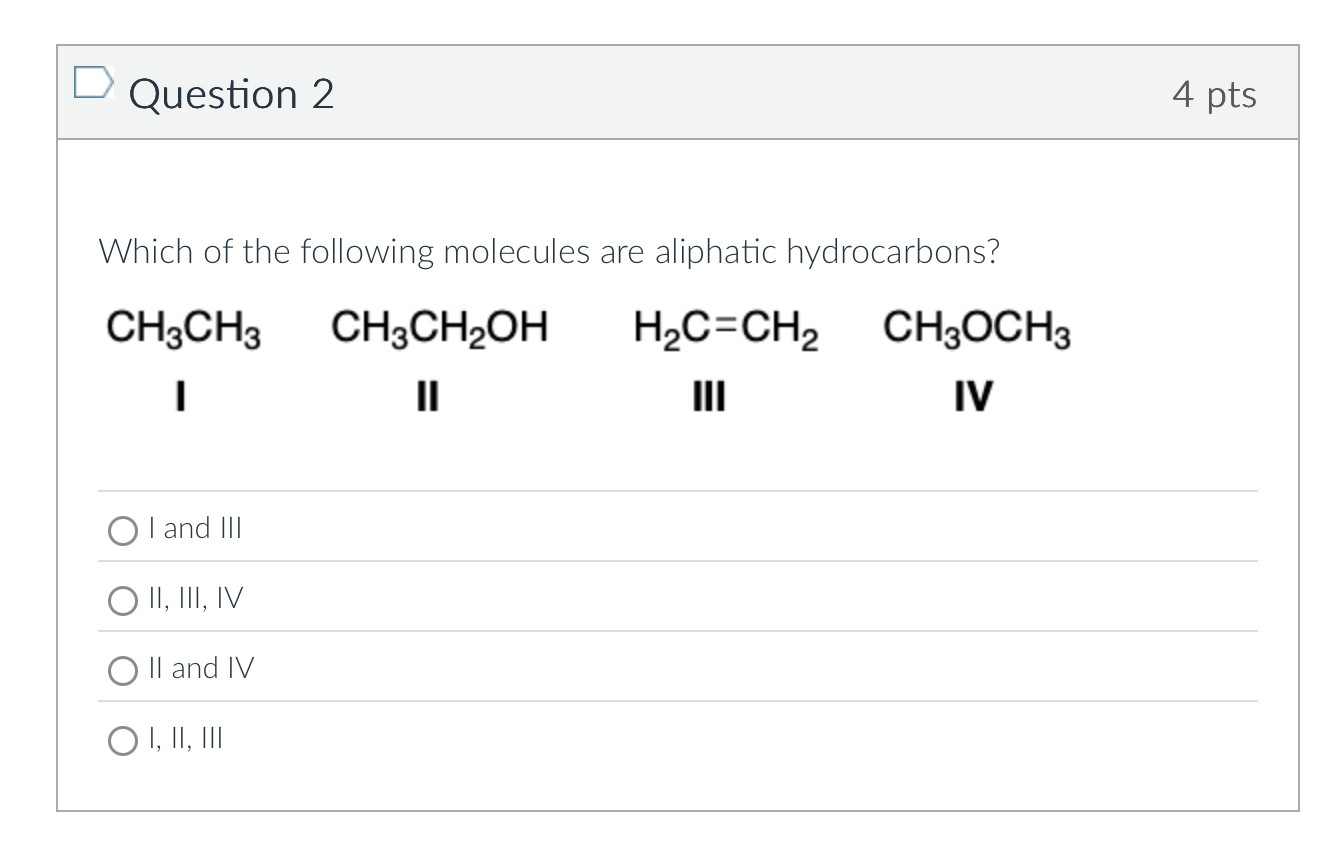 Solved Question 2Which of ﻿the following molecules are | Chegg.com