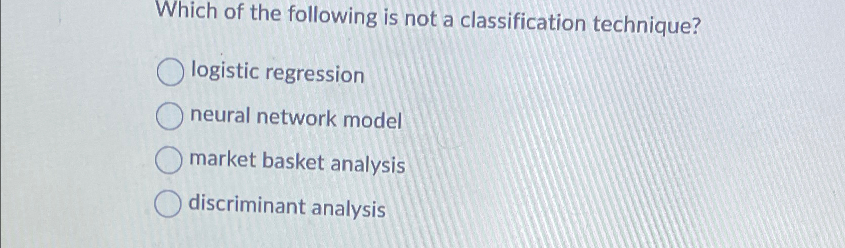 Solved Which of the following is not a classification | Chegg.com