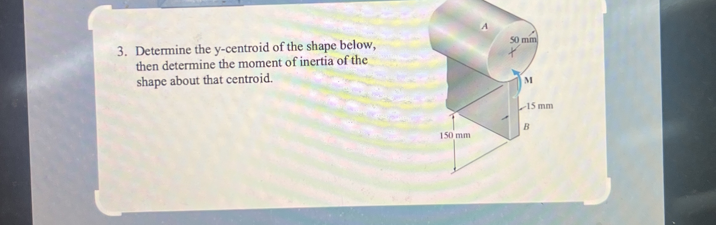 Solved Determine the y-centroid of the shape below, then | Chegg.com