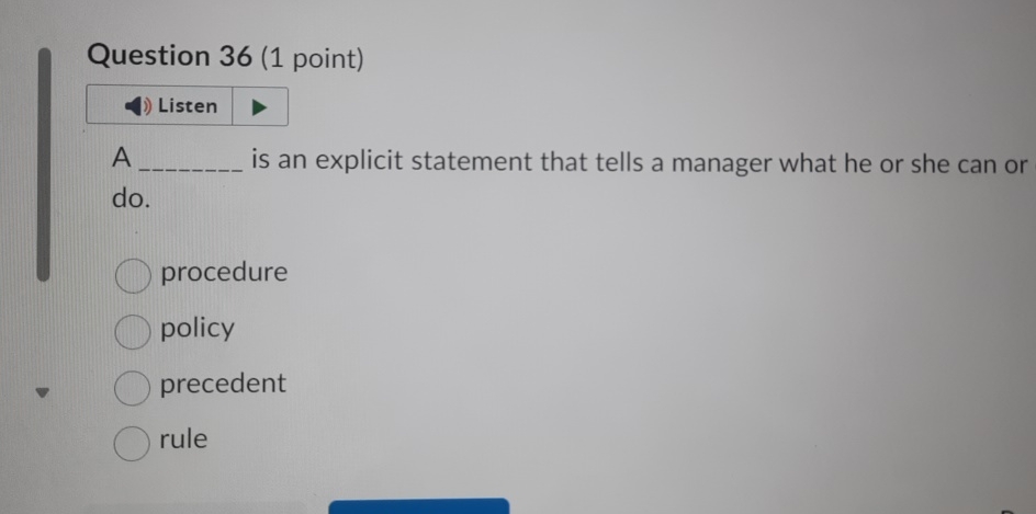 Solved Question 36 (1 ﻿point)ListenA is an explicit | Chegg.com