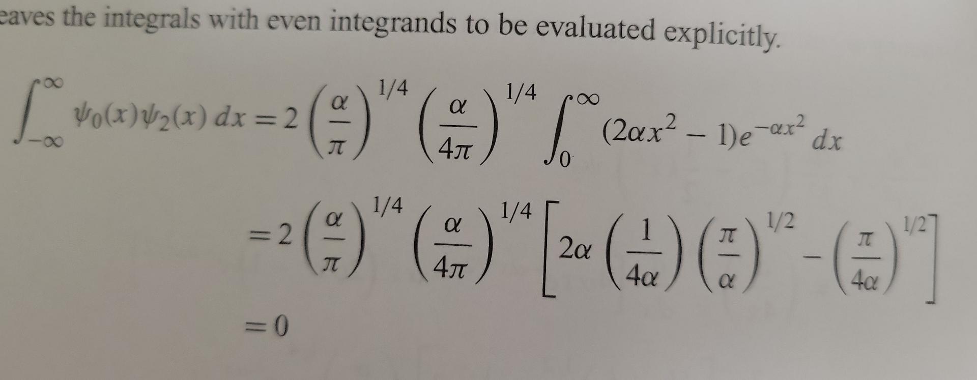 Solved aves the integrals with even integrands to be | Chegg.com
