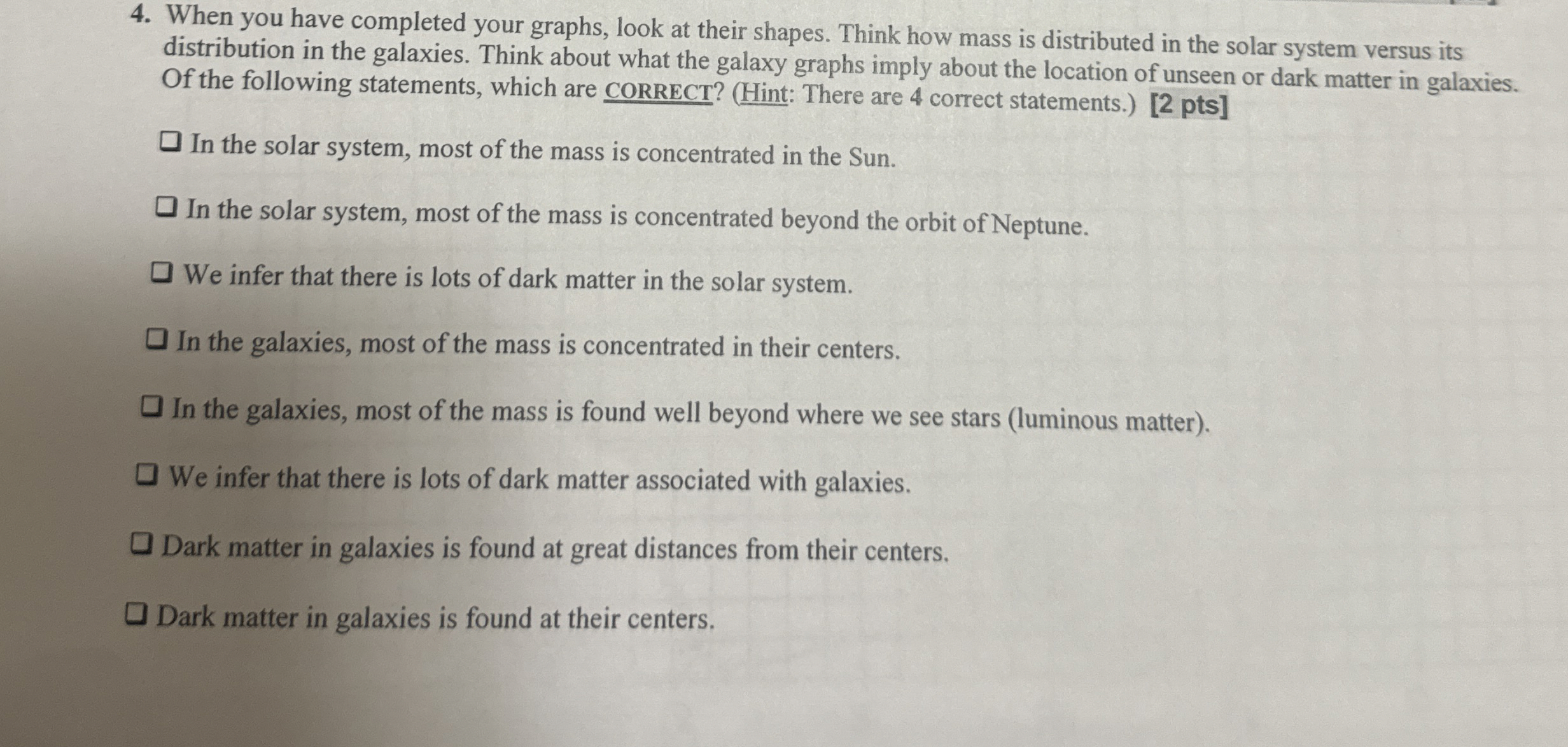 Solved When you have completed your graphs, look at their | Chegg.com