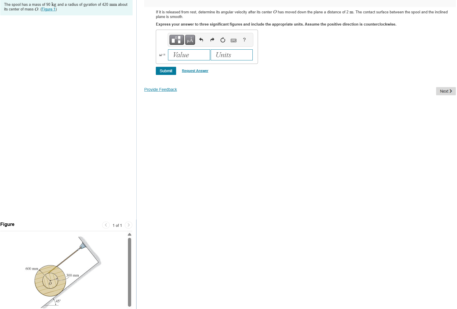 Solved Q18.34; The spool has a mass of 90 ﻿kg and a radius | Chegg.com