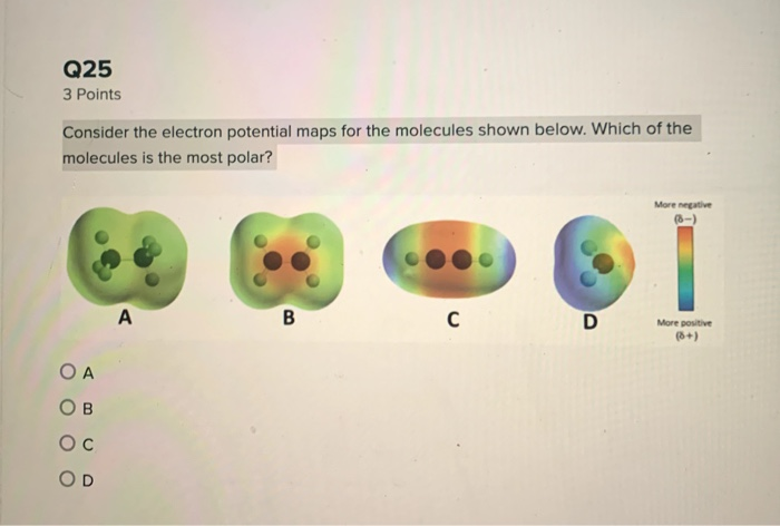 Solved Q25 3 Points Consider the electron potential maps for | Chegg.com