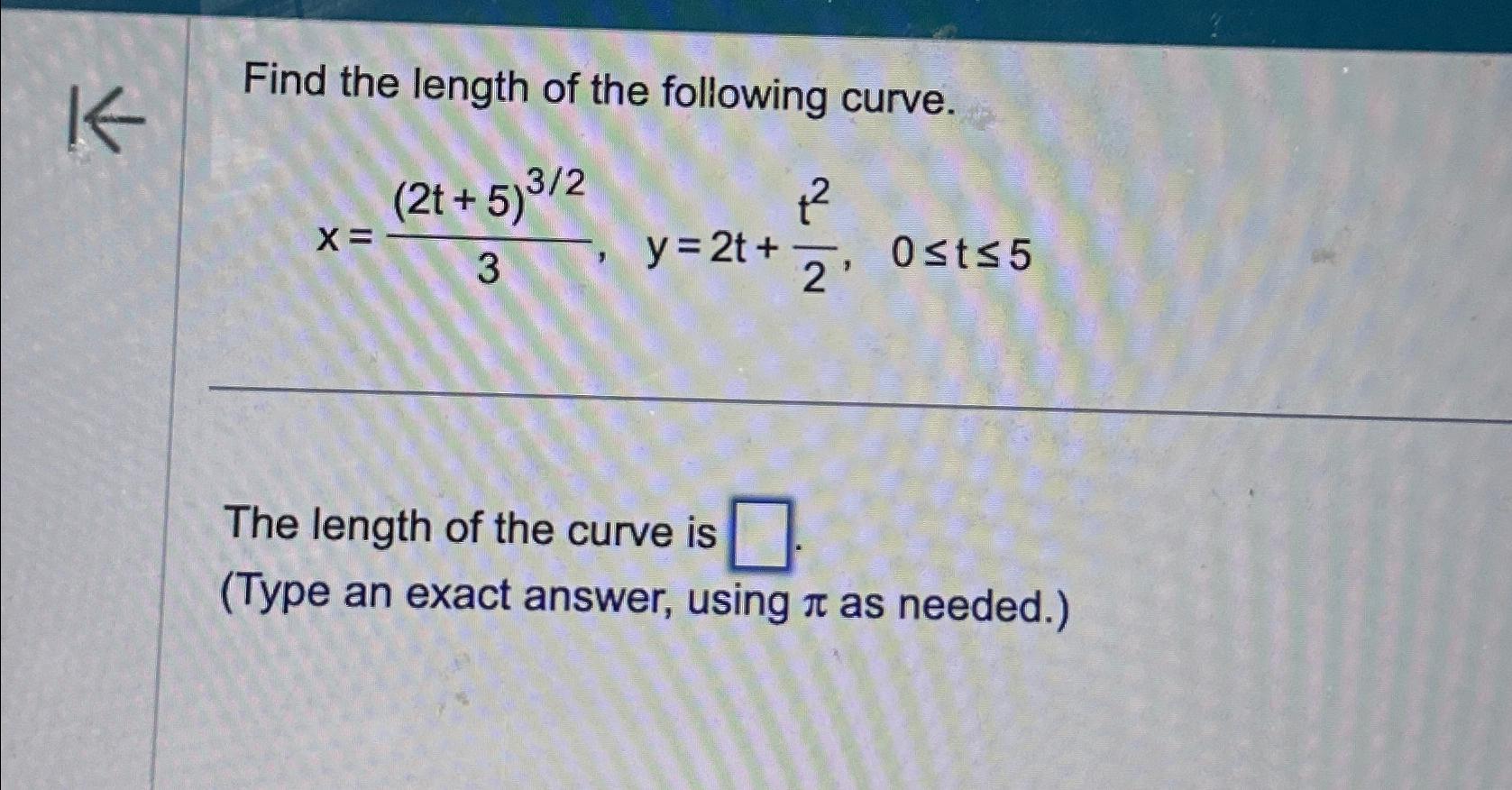 Solved Find the length of the following | Chegg.com