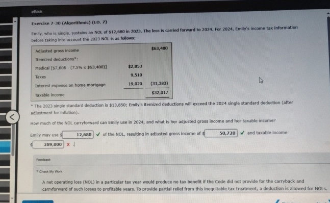 Solved Exercise 7 -30 (Algorithmic) (10.7)Emily, who is | Chegg.com
